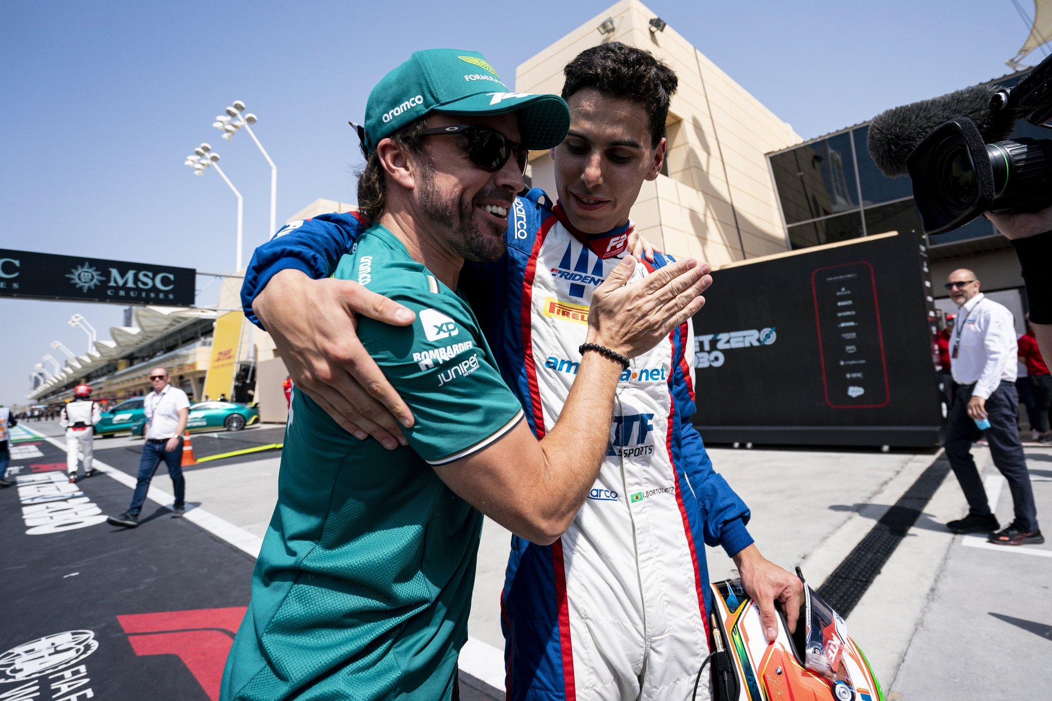 Gabriel Bortoleto cumple el sueño de correr con su ídolo en la Fórmula 1