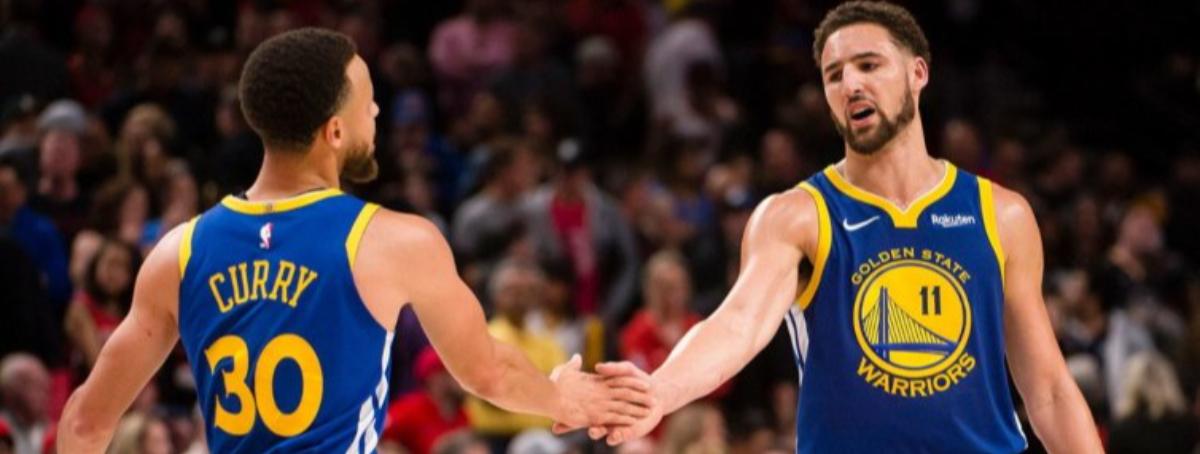 Stephen Curry, pura felicidad: 2 firmas bomba, Klay Thompson la guinda