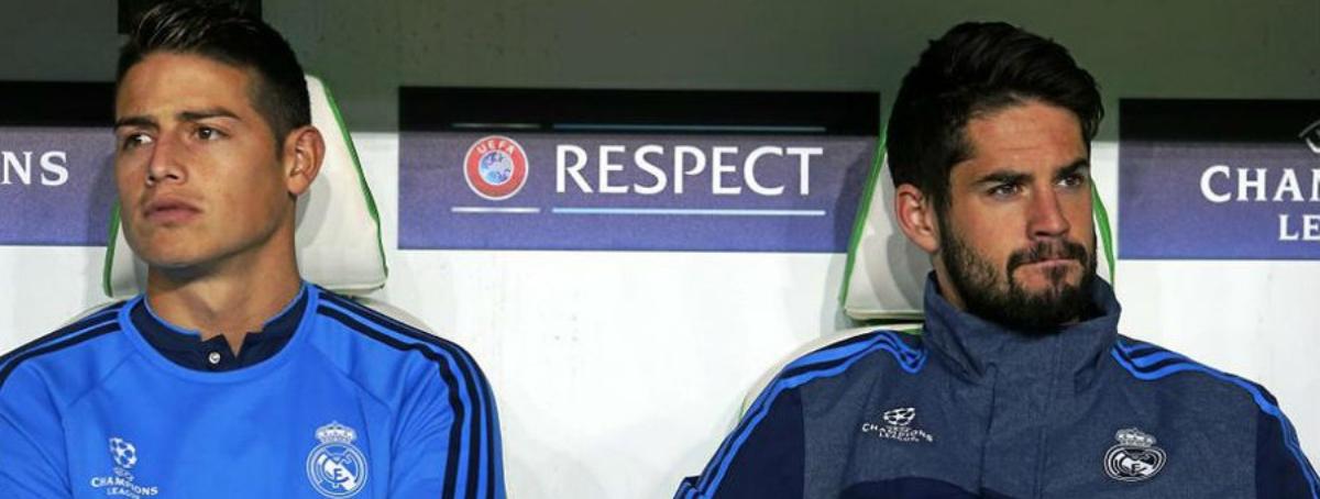Caída en picado de James Rodríguez e Isco: de triunfar en Madrid a ...